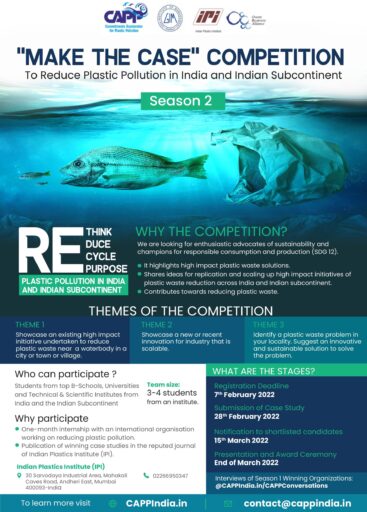 Reduce Plastic Waste In India Competition – Make The Case